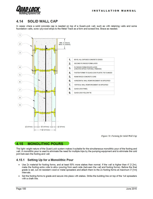 Fab-Form Bracing and Fabric Formwork Concrete Footings for ICF construction